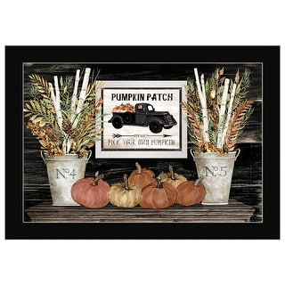 Rustic Pumpkin Patch Still Life 1 Black Framed Print Wall Art - Bed ...