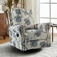 Roderich Farmhouse Floral Print Swivel Rocker Recliner with Rolled Arms ...
