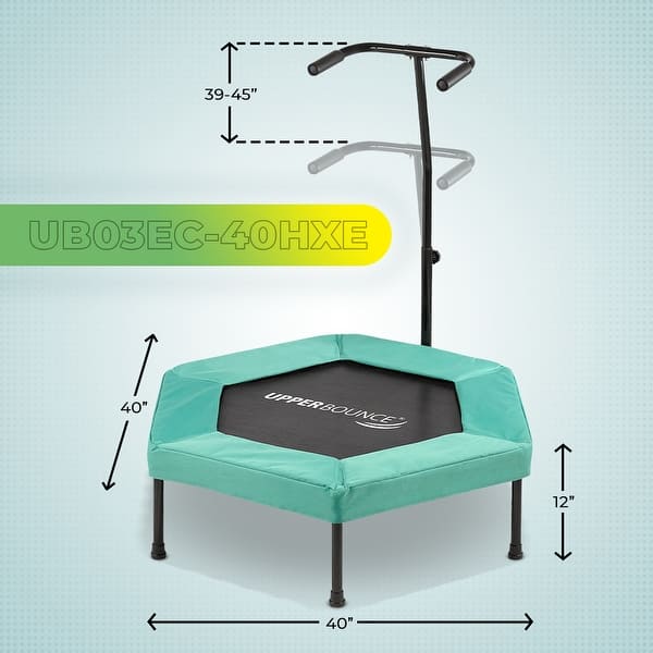 Machrus Upper Bounce 40" Mini Trampoline with Adjustable T-Shaped ...