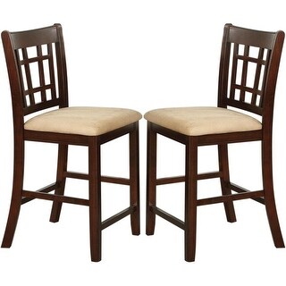 Brown Cherry Counter Height Dining Stools (Set of 2) - Set of 2 - Bed ...