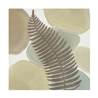 Cora Niele 'Polypody Fern on Watercolor Shapes' Canvas Art - Bed Bath ...