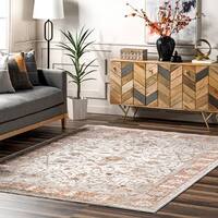 Brooklyn Rug Co Leanne Traditional Faded Fringe Area Rug - Bed Bath ...
