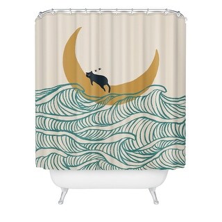 Jimmy Tan Good Night Meow 1 Made to Order Shower Curtain 71" x 74" with ...