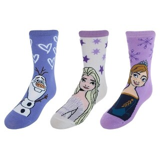 Textiel Trade Girl's Disney Frozen Anna Elsa and Olaf Soft Socks (3 ...
