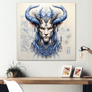 Designart "Blue Mythical Creature" Mythical Creatures Wall Art - Modern ...