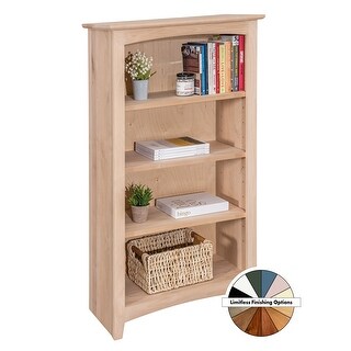 Arch+Haven Unfinished Solid Wood Bookcase 24" W x 48" H - Bed Bath ...