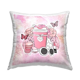 Stupell Chic Coffee & Dessert Decorative Printed Throw Pillow Design by ...