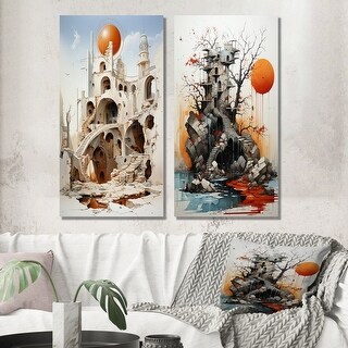 Designart "Surrealism Fragments Of Reality" Surrealism Wall Art Set Of ...