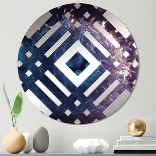 Designart "Liquid Crystal Atom III" - Modern Fractals Diamond ...