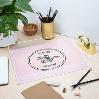 Emma Boys Yee Haw in Pink Acrylic Tray - Bed Bath & Beyond - 40309739