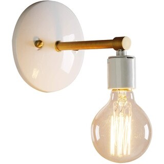 Simplicity industrial wall light mini white wall sconce - Bed Bath ...