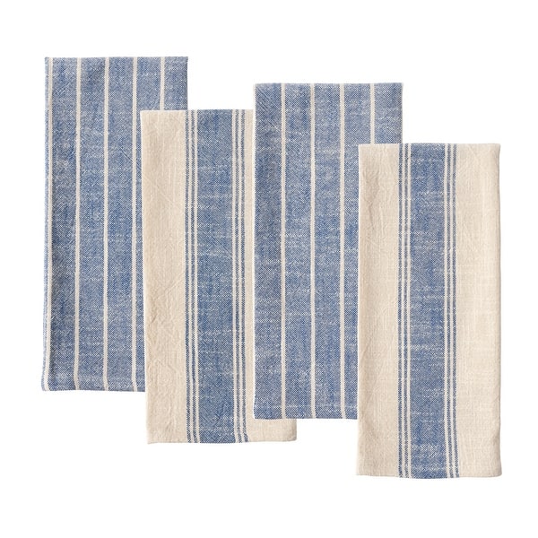KAF Home Monaco Natural Rustic Slubbed Kitchen Towels, 18" x 28" - Set ...