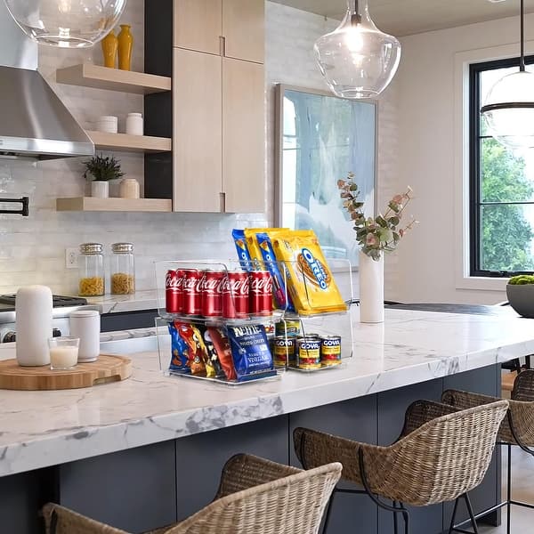 Sorbus Stackable Storage Bins Open Front Clear Acrylic Bins for Pantry ...