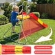2-in-1 Kids Climbing Slide For Ages 3-8, 76.4-Inch Smooth Slide Track ...