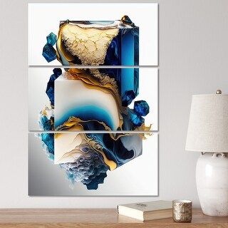 Designart "Abstract Geode Modern Shape" Modern Geometric Canvas Art ...
