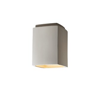 Justice Design Group Radiance 1-Light Bisque Rectangle Flush-Mount ...