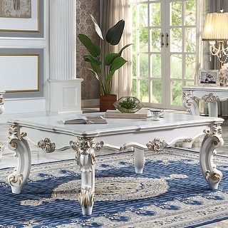 Antique Pearl Coffee Table With Scrolled Leg - Bed Bath & Beyond - 41317447
