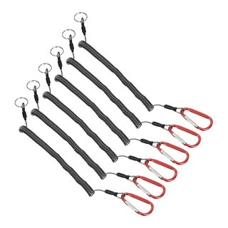 6.6ft Fishing Tool Lanyard, Safety Cords Spiral Coiled Lanyard Tether ...