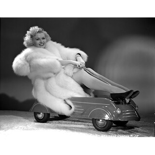 Barbara Pepper on a Furry Coat sitting and Playing Photo Print - Bed ...