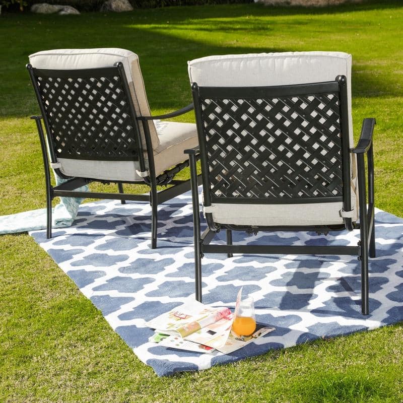 PATIO FESTIVAL Rocking Motion Chair (Set of 2) - Overstock - 27217559