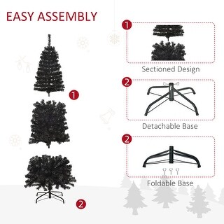 6ft Slim Artificial Christmas Tree with 618 Tips for Small Spaces ...