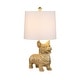 Gold Resin Corgi Dog Table Lamp with Linen Shade - Bed Bath & Beyond ...