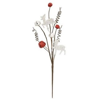 Small Red Jingle Bell & Deer Pick 11.75" - 11.75undefined tall and ...