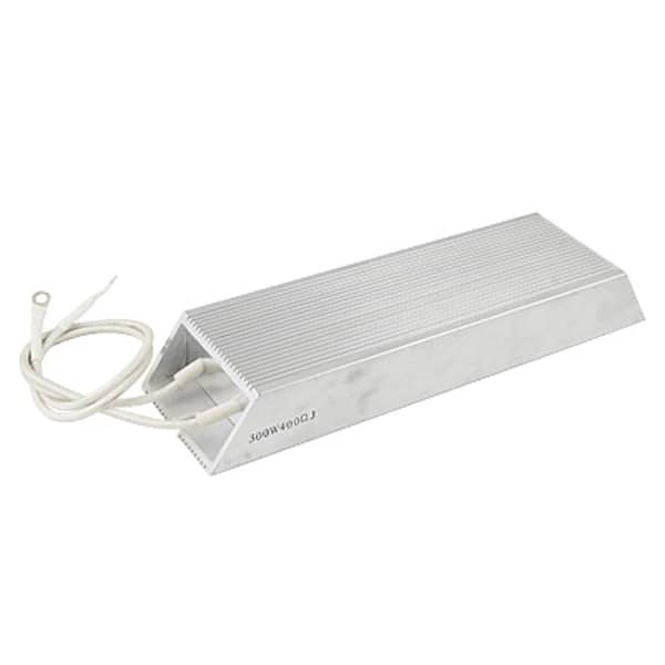 300W 400 Ohm Aluminum Housed Wirewound Braking Resistor - Silver Tone ...