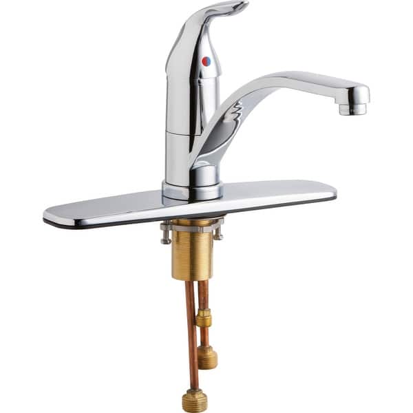 Chicago Faucets Commercial Grade Kitchen Faucet with Lever Handle and ...