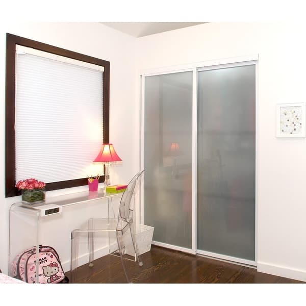 THE SLIDING DOOR COMPANY 2 Panel, Sliding Closet Doors, Frosted Glass ...