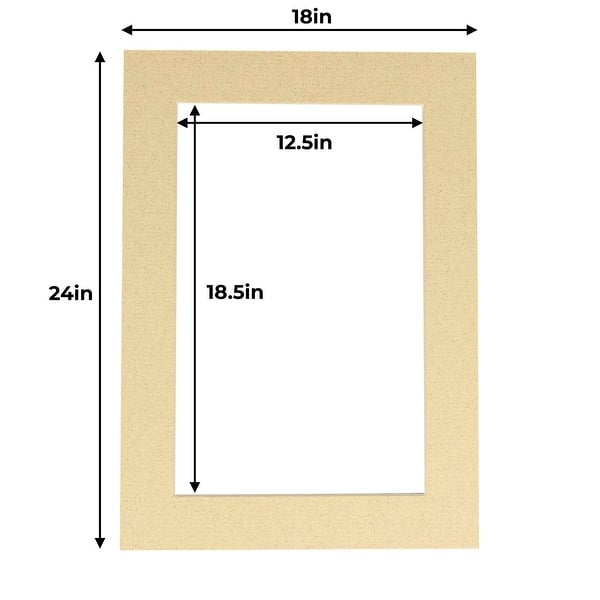 18x24 Mat for 13x19 Photo - Tan Matboard for Frames Measuring 18 x 24 ...
