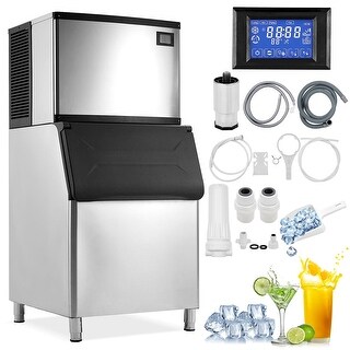Commercial Ice Maker, 550LBS/24H Ice Making Machine with 440.9LBS Large ...