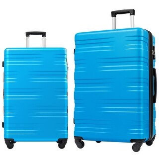 Luggage Suitcase 2 Piece Set Carry On ABS Spinner Suitcase Trolley with ...