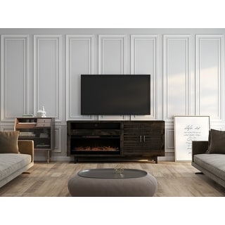 Bridgevine Home Avondale 83 Inch Fireplace TV Console, for TVs up to 95 ...