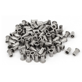 M5 x 13mm 304 Stainless Steel Knurled Rivet Nut Insert Nutsert 100PCS ...