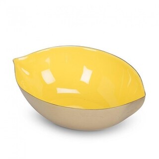 Lemon Shaped Enamel With Leaf Bowl - Bed Bath & Beyond - 42488364