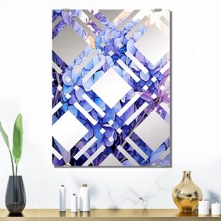 Designart "Purple Hydrangea Flowers Harmony I" Hydrangea Mirror Purple ...