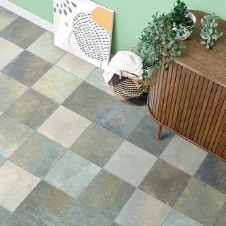 Merola Tile Phoenix Green 1-7/8" x 17-3/4" Porcelain Floor and Wall ...