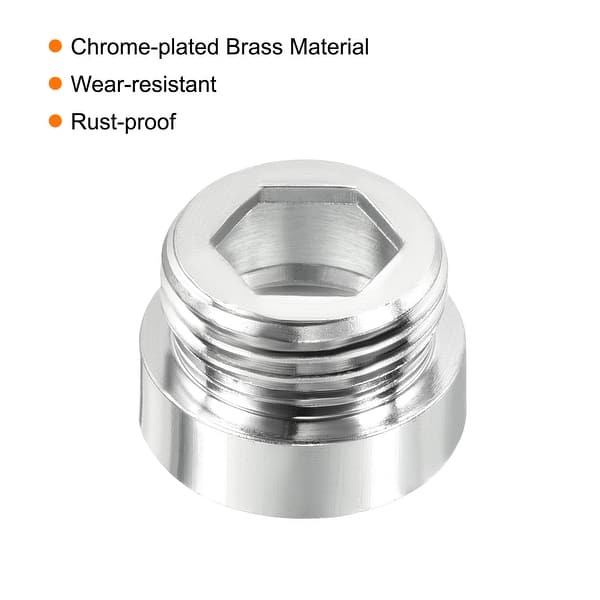 2Pcs G1/2 Male to M22*1.0 Female Thread Chrome Faucet Aerator Adapter ...
