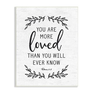 Stupell You Are Loved Bible Verse Scripture Religious Quote Wood Wall ...