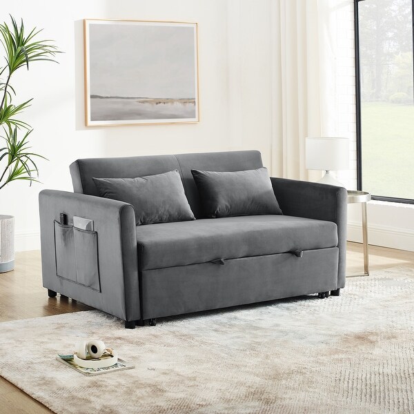 Velvet sofa bed with storage store