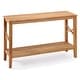 Santorini Grade A Teak Outdoor Console Bar Table - Bed Bath & Beyond ...