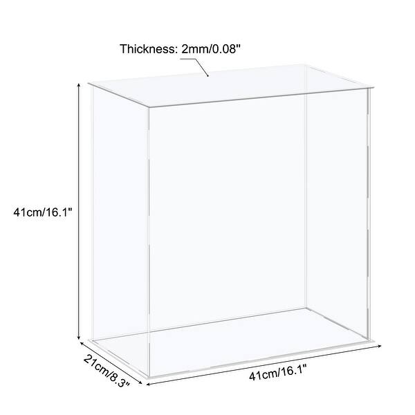 Acrylic Display Case Plastic Cube Storage Box Clear Assemble Showcase ...