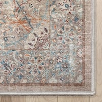 Traditional Distressed Machine Washable Area Rug - On Sale - Bed Bath ...