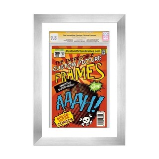 Silver Comic Book Frame with White Mat - To Display 1 CGC, CBCS or PGX ...