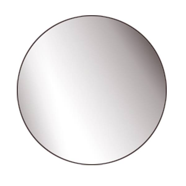 Cid Ayza 40 Inch Round Mirror, Laminate Finish, Wall Hung, Matte Gray ...