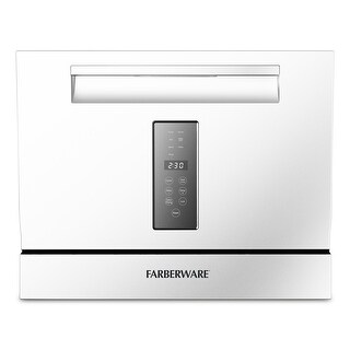 Farberware Professional FCD06SDWHT 6-Piece Countertop Dishwasher, White ...