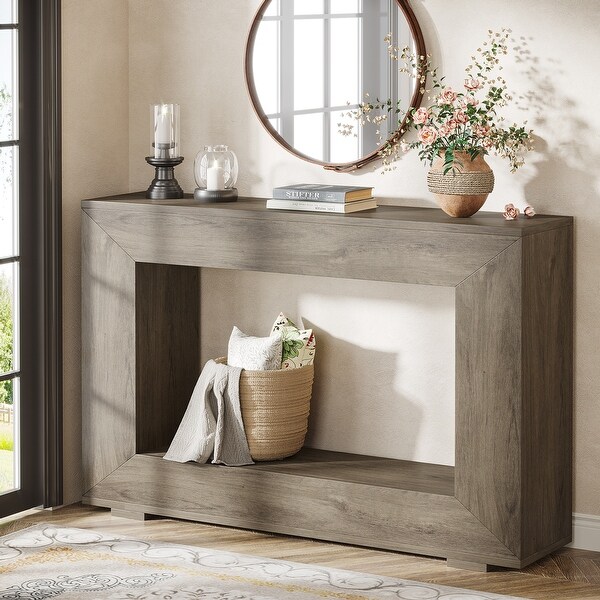 Rustic Console Sofa Table for Entryway Hallway Living Room 47.24 W x 32.8 H x 11.81 D On Sale Bed Bath Beyond 40379698