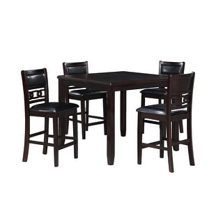 Gary 42 Inch 5 Piece Counter Table Set, Leatherette, Ebony Brown - Bed ...