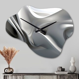White Black Contemplative Abstraction - Abstract Modern Waves Large ...